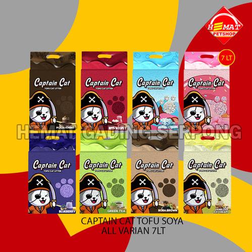 Promo Pasir Kucing Gumpal Wangi Captain tofu soya 7 Litter - RED VELVET ...