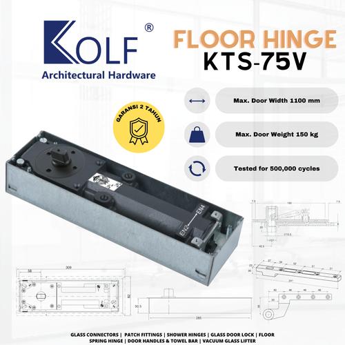 Jual Kolf Floor Spring Hinge KTS-75 V Komplit Engsel Tanam Kolf ...