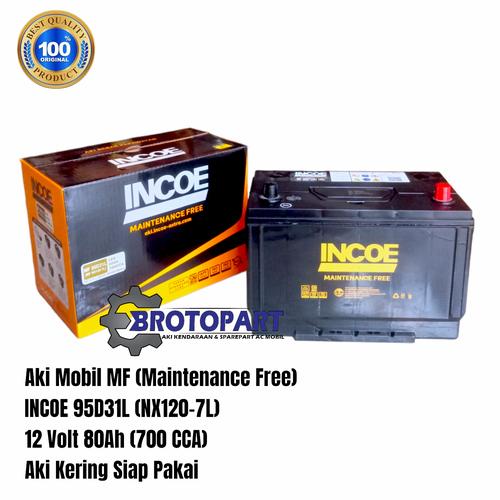 Jual Aki Mobil Incoe MF 95D31L NX120-7L 12v 80Ah Accu kering siap pakai ...