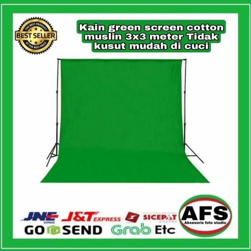 Jual SCREEN STUDIO KAIN GREEN SCREEN 300X300CM BACKDROP BACKGROUND ...