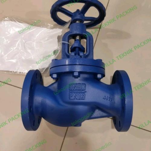Jual Globe Valve Cast iron PN16 5" INCH / GLOBE VALVE PN16 FLANGE DN125 ...