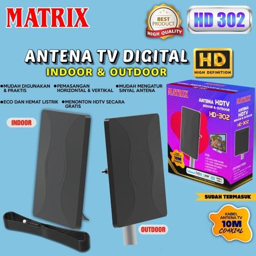 Jual MATRIX HD302 ANTENA TV DIGITAL + BOOSTER HD 302/ HD-302 (FREE KABEL) - Jakarta Pusat ...