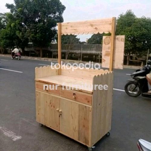 Jual gerobak dorong/gerobak angkringan,kayu jati Belanda - Kota Depok ...