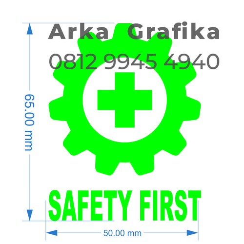 Jual Cutting Sticker Logo K3 Safety First - M - Kota Bekasi - arka ...
