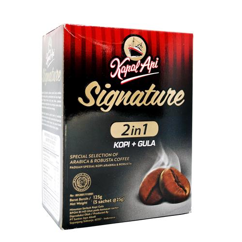Jual KOPI INSTAN KAPAL API SIGNATURE BOX KOPI GULA MIX 2 IN1 ISI 5 ...