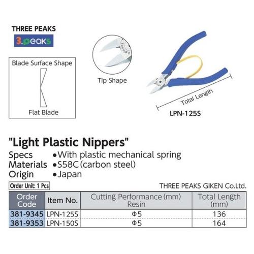 Jual Light Plastic Nippers With Spring 150mm THREE PEAKS LPN-150S - Kab. Bekasi - Adara Bintang ...