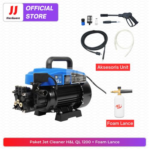 Promo High Pressure Jet Cleaner H&L QL 1200 Paket Selang Panjang Foam ...
