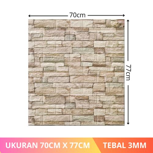Jual Wallpaper Dinding 3D Foam Wallfoam Bata Batu Alam 70cm x 77cm ...