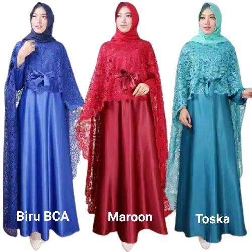 Jual SET GAMIS BRUKAT PREMIUM PLUS JILBAB GAMIS LONG BROKAT KEBAYA pt.1 ...