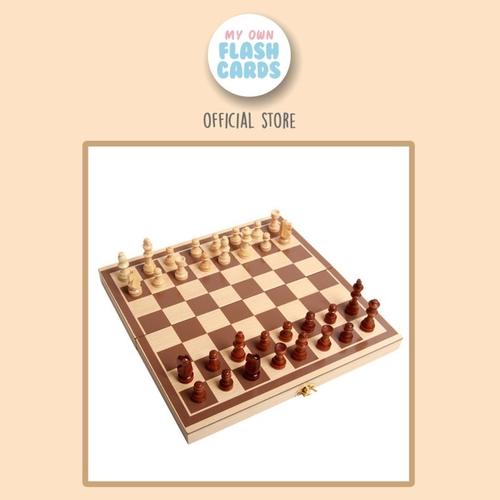Jual Wooden Folding Chess Board 29cm Mainan Catur Kayu Meja Lipat Asah ...