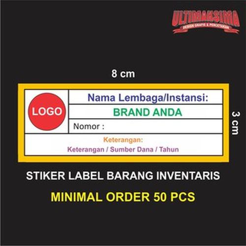 Jual Stiker Inventaris untuk Label Barang Kantor/Sekolah model Cromo ...