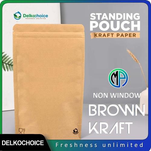 Jual Standing Pouch Kraft Paper Coklat / Putih Ziplock Plastik Klip ...
