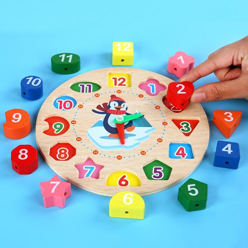 Promo Mainan Edukasi Puzzle Kayu Untuk Belajar Mengenal Jam Bentuk ...