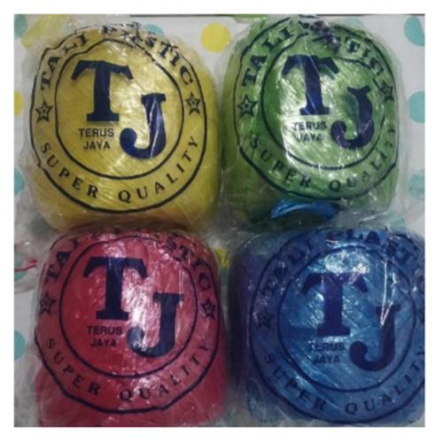 Jual Tali rafia merk TJ - Tali plastik rapia hijau kuning biru merah ...