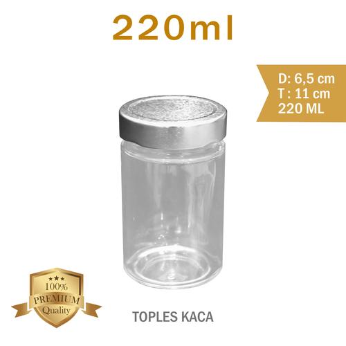 Jual Toples Kaca Jar Botol Container / Glass Candy Jar 280 ml 400 ml 500ml - 220ML Tinggi ...
