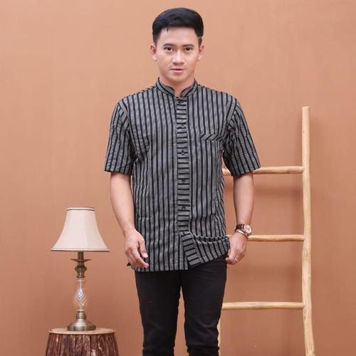 Jual Kemeja Surjan Lurik Baju Adat Jawa Pria Lengan Pendek - warna 6 ...