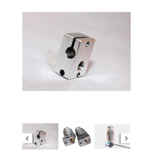 Jual 3D Printer Heat Block / Heating Block E3D V6 for PT100 Sensor E3D ...