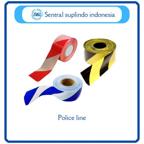 Jual Safety line Police line 3inch x 500mtr warna biru putih - Merah ...