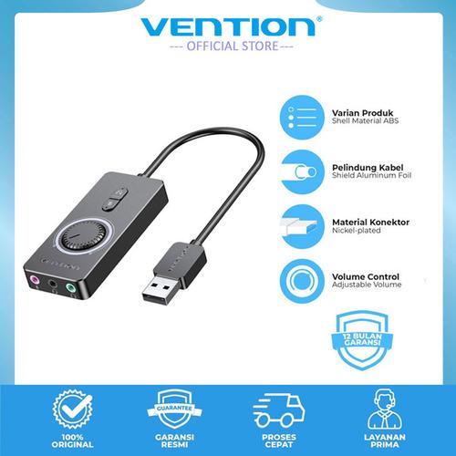 Jual Vention USB Sound Card External Stereo Sound Adapter w/ Volume ...