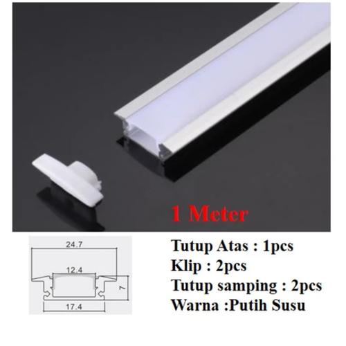 Jual Housing / Rumah Aluminium LED strip Sayap Inbow Panjang 1meter ...