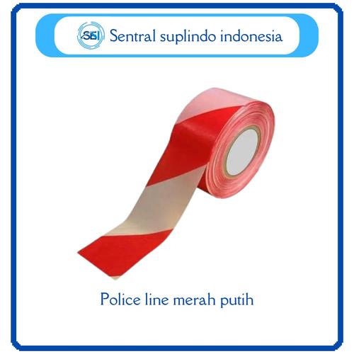 Jual Safety line Police line 3inch x 500mtr warna biru putih - Merah ...