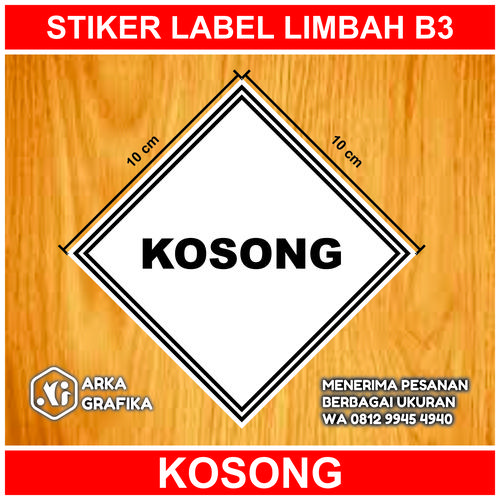 Jual STICKER LABEL LIMBAH B3 CAMPURAN - S - Kota Bekasi - arka grafika ...