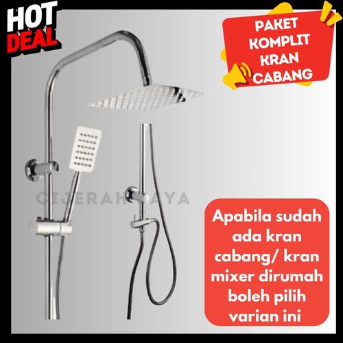 Jual SHOWER TIANG SHOWER COLUMN HAND SHOWER + PANCURAN - SILVER SHOWER ...