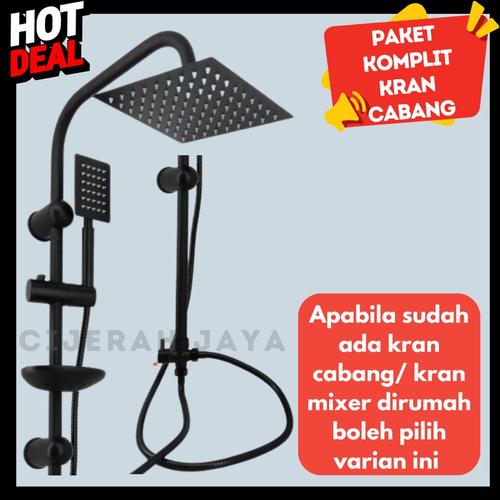 Jual SHOWER TIANG BANO HITAM BLACK SHOWER COLOUMN HAND SHOWER+PANCURAN ...