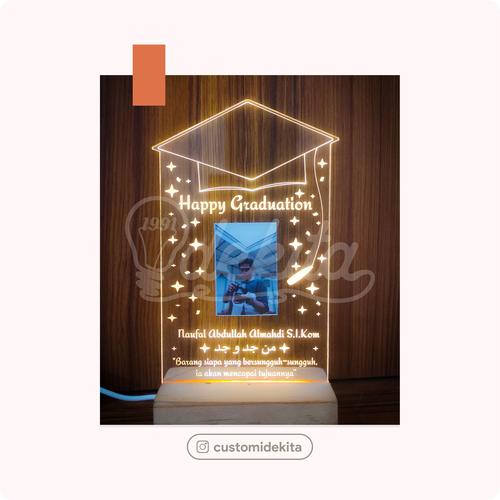 Jual Custom 3D Akrilik LED Wisuda Plakat Graduation Lampu Foto ...