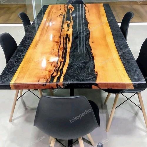 Jual meja resin epoxy meja makan resin kayu trembesi meja tamuresin ...