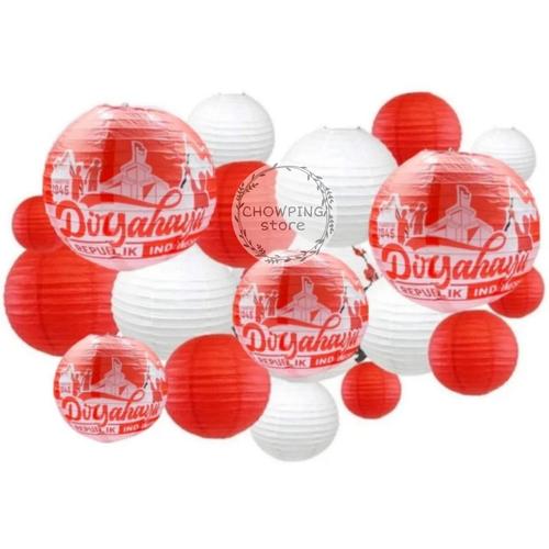 Jual Lampion Gantung Kertas Merah Putih Dekorasi DIrgahayu HUT RI ...