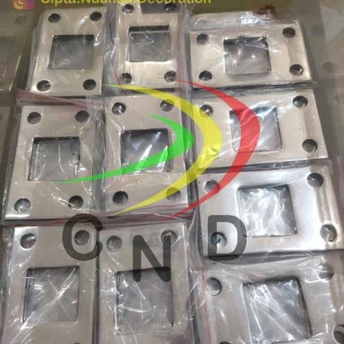 Jual Tapak baseplate plendes tiang railing tangga stainless - 50x50, Ss ...