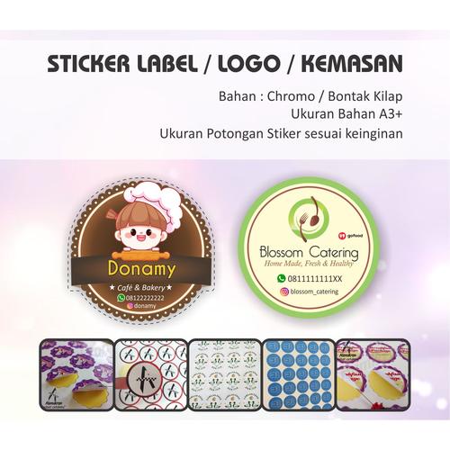 Jual Cetak Stiker Label Produk Stiker Kemasan Kue Kering Tinggal Tempel ...