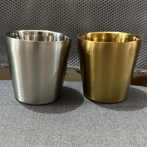 Jual Gelas double wall 180ml stainless 304 anti karat gold silver resto ...