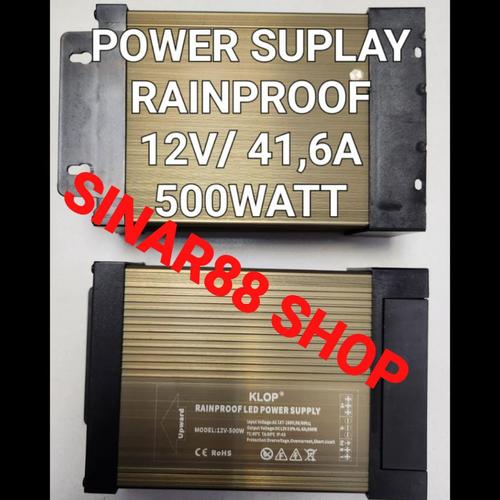 Jual BOX RAINPROOF WATERPROOF OUTDOOR POWER SUPPLY 12v 41.6A 500w TRAFO ...