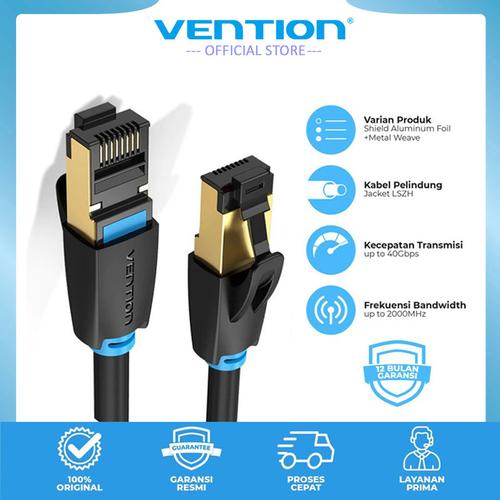 Jual Vention IKA 10M Kabel Lan RJ45 Cat.8 Gigabit 40Gbps SFTP Gold ...