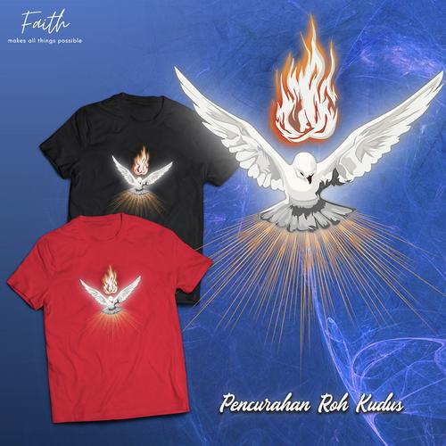 Jual Kaos Rohani/Katolik Kristen Pencurahan Roh Kudus Dewasa - Big Size ...