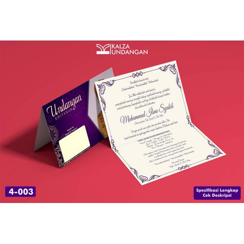 Jual Cetak Undangan Khitanan (Sunatan) Desain Kekinian !! *4-003 ...