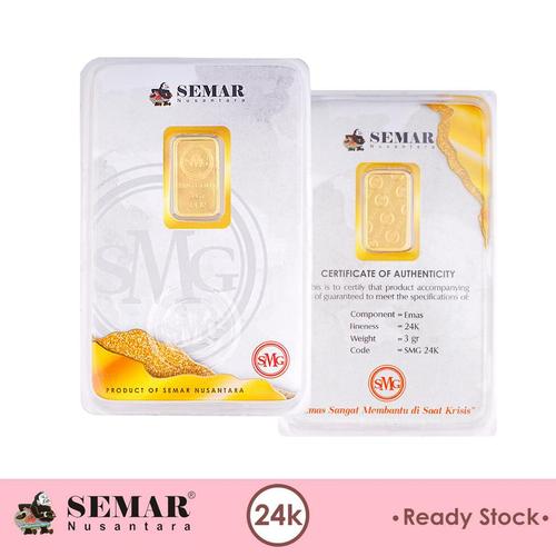 Jual Logam Mulia SMG Gold Press 3gram Emas Batangan Semar Nusantara ...