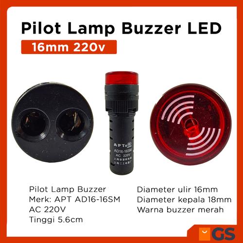 Jual Pilot Lamp Buzzer LED 16mm 220v Flash Buzzer APT AD16-16SM - Tanpa Bubble - Jakarta Barat ...