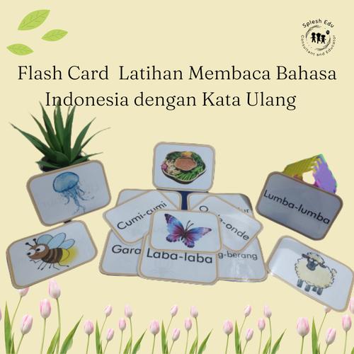 Jual Flash Card Latihan Membaca Bahasa Indonesia dengan kata ulang ...