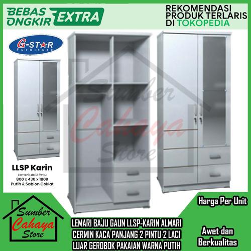 Jual [Instan] LEMARI BAJU GAUN LLSP-KARIN ALMARI CERMIN KACA PANJANG ...