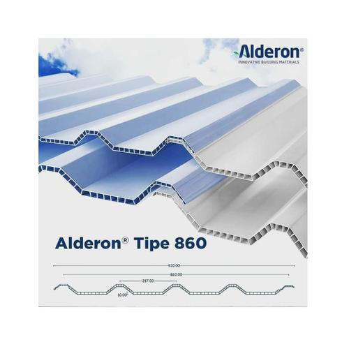 Jual Atap UPVC Alderon Twinwall Roofing 860mm Biru Putih Double ...