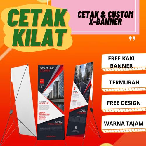 Jual [FREE KAKI] CETAK X-BANNER 60 X 160 CM BISNIS USAHA UMKM ...