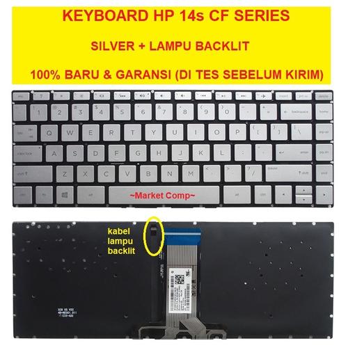 Jual Keyboard Laptop HP 14s-cf1028tx 14s-cf1031tu 14s-cf1032tx 14s ...