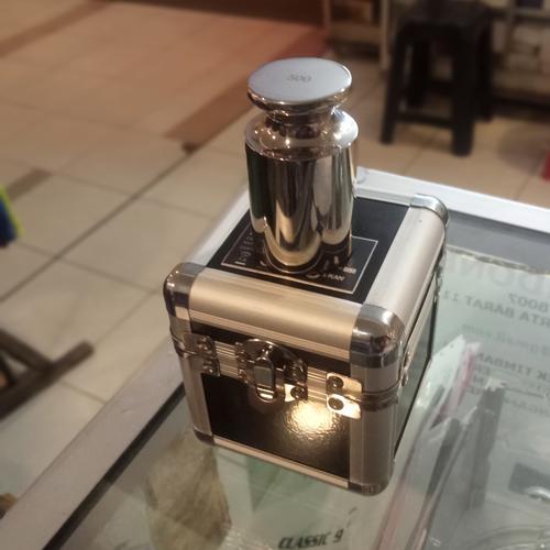 Jual anak timbangan F1 500gr + box sertifikat pabrikan/ batu kalibrasi ...