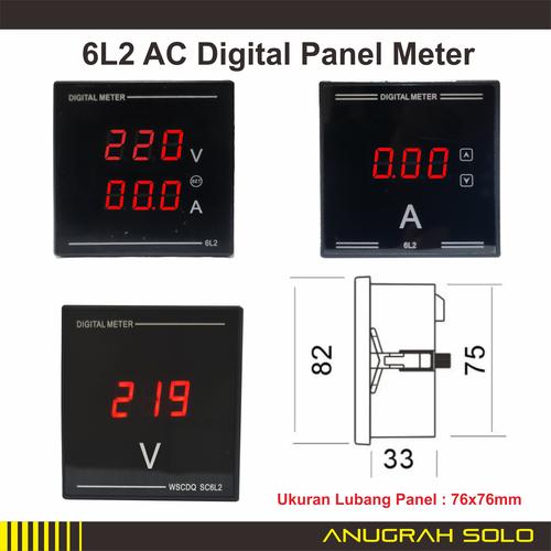 Jual Digital AC Voltmeter Ampere Meter Volt Ampere Meter 6L2 500V 100A ...