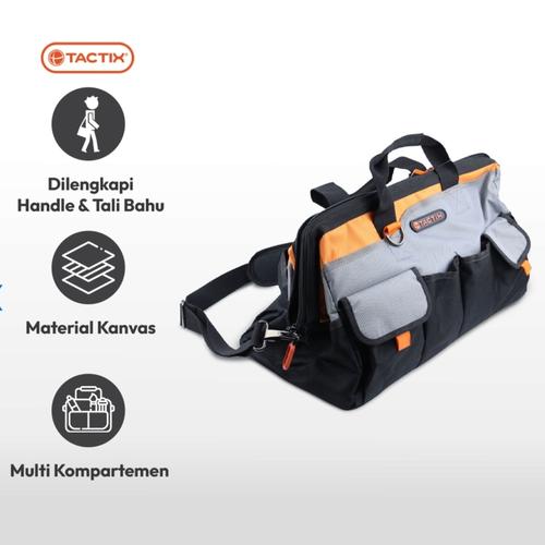 Jual TACTIX tas perkakas kanvas alat kerja 30 & 50 cm / tool bag tactix ...