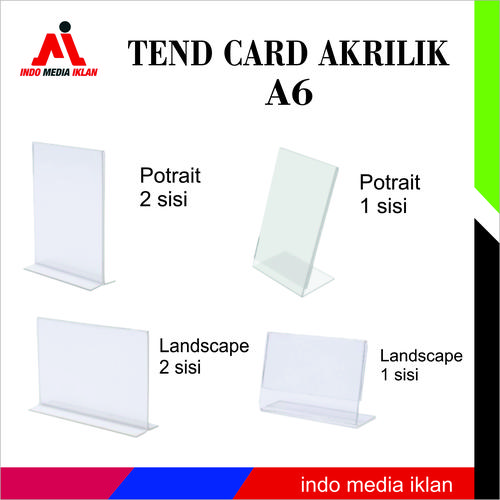 Jual tent card/Akrilik/Acrylic/Akrilik lembaran/Akrilik bening/Akrilik ...