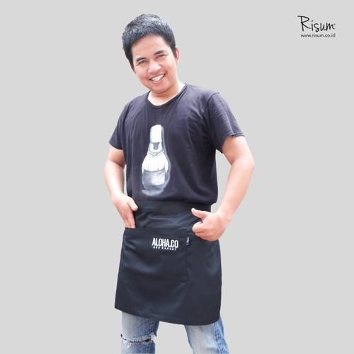 Jual Half/ waist Apron + Bordir Logo - Hitam - Kab. Sleman - risum ...